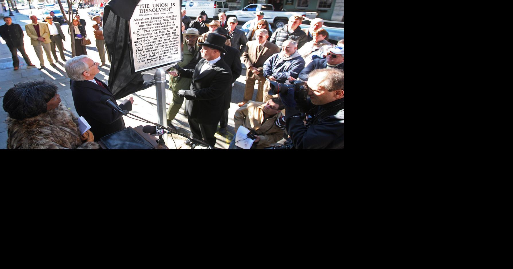 Historical secession marker unveiled, protests ongoing ...