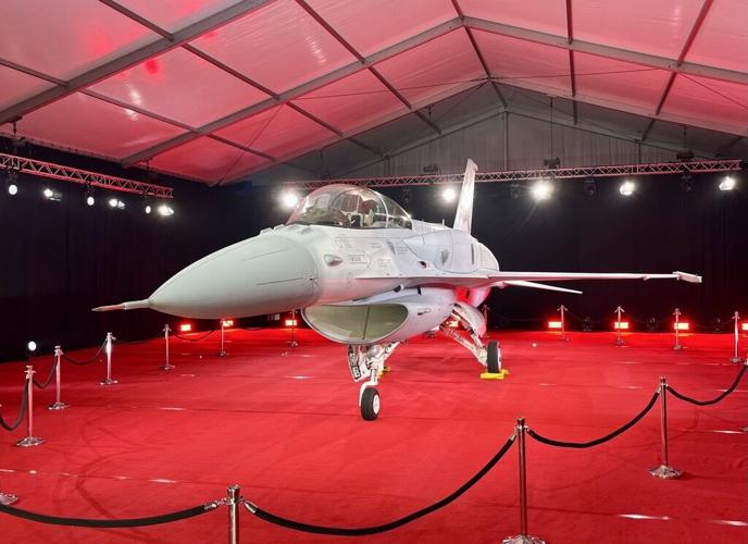 First Greenville County-built F-16 unveiled before it heads to Bahrain