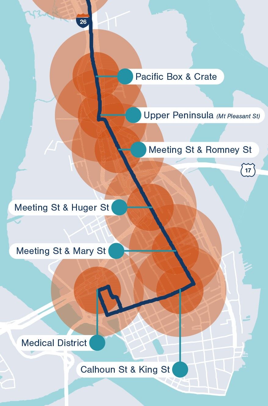New plan calls for bus rapid transit line to extend down Charleston ...