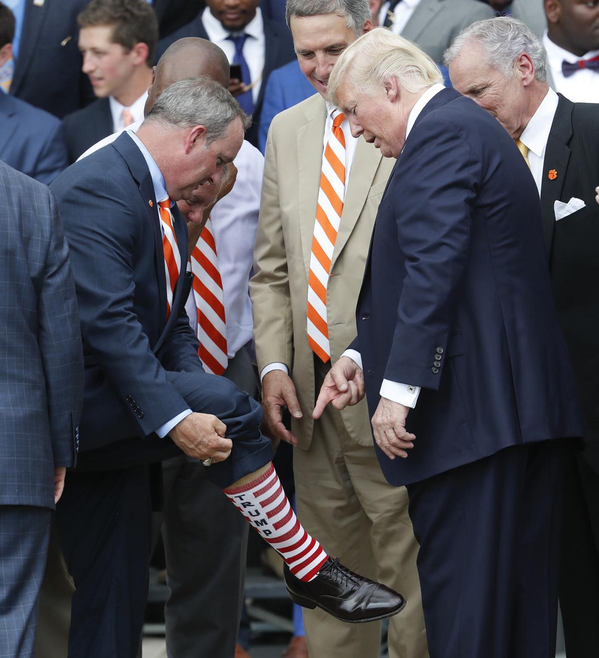 Clemson football team visits Donald Trump at White House | Multimedia ...