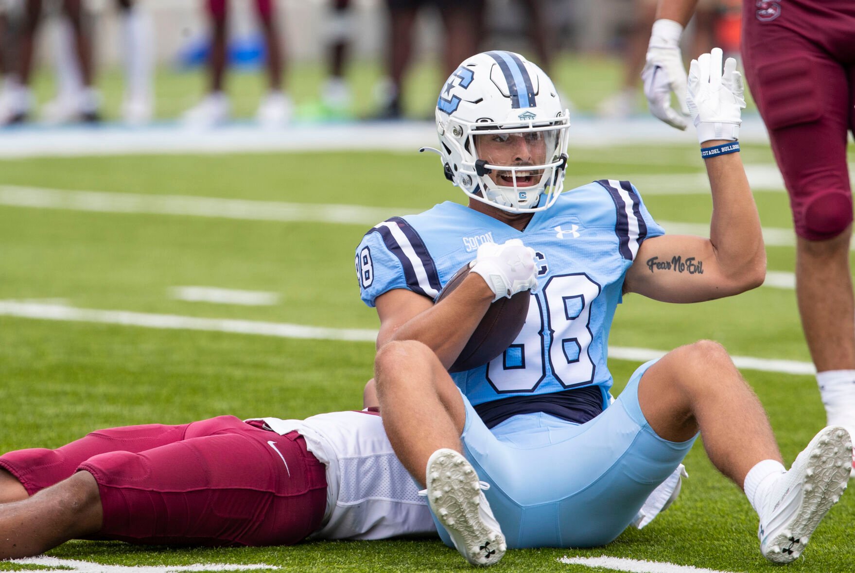 The Citadel grad student happy he stayed another season