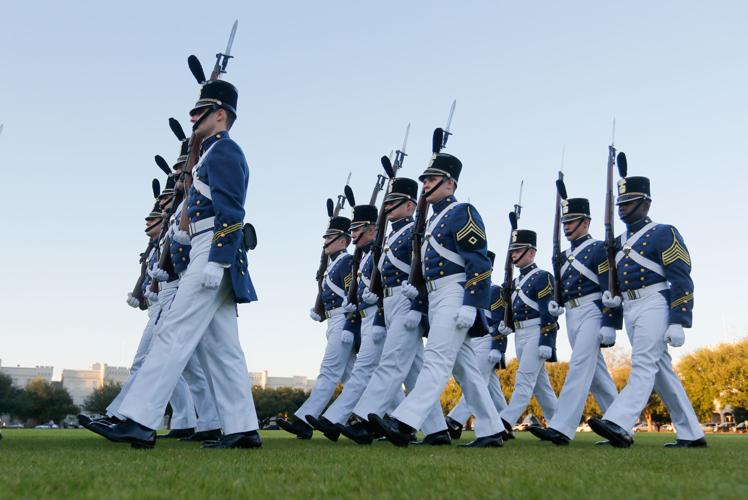 The Citadel's dress rehearsal for the inaugural parade