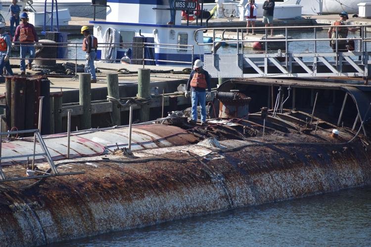 Historic naval submarine departs from Patriots Point