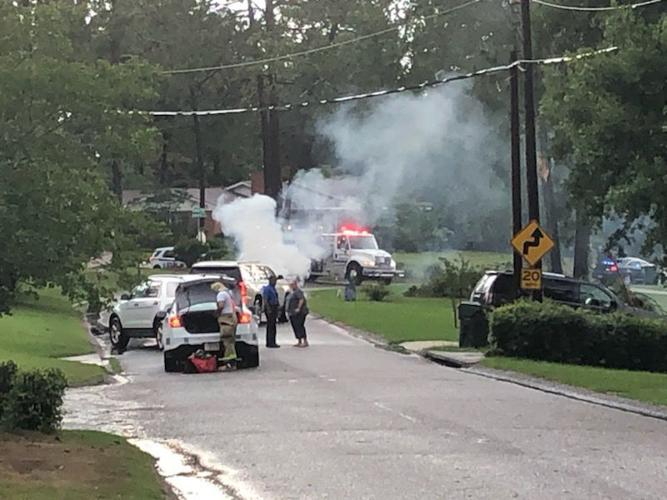 Lightning strike burns house in Aiken Estates