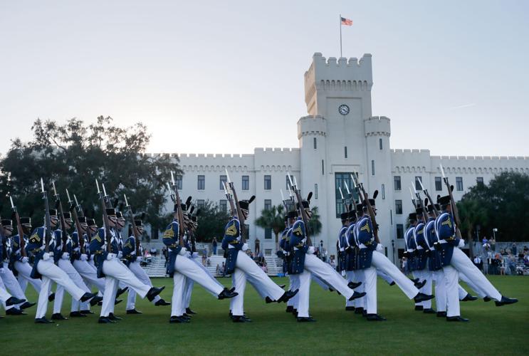 The Citadel's dress rehearsal for the inaugural parade