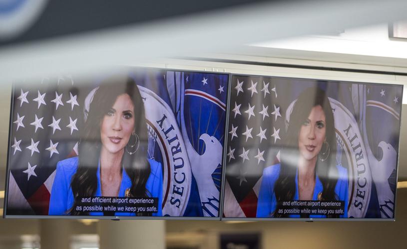 2 SC airports won’t play Noem video blaming Democrats