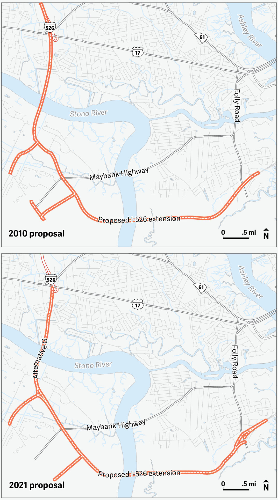 Cost to extend I-526 to James Island more than triples to $2.35 billion