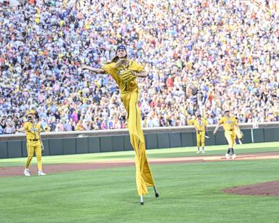 Banana Ball livens up baseball with its pitcher on stilts