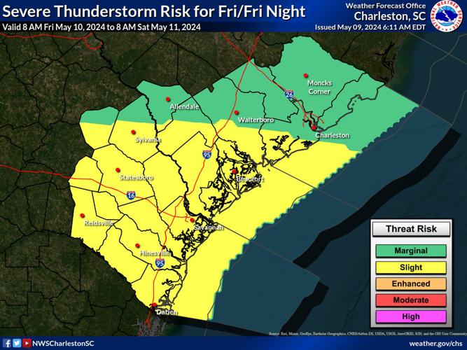 Strong storms expected for Beaufort County later today