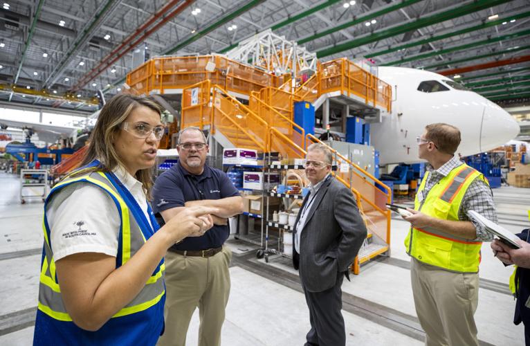 Photos: Boeing hosts tour of 787 manufacturing facilities in North ...