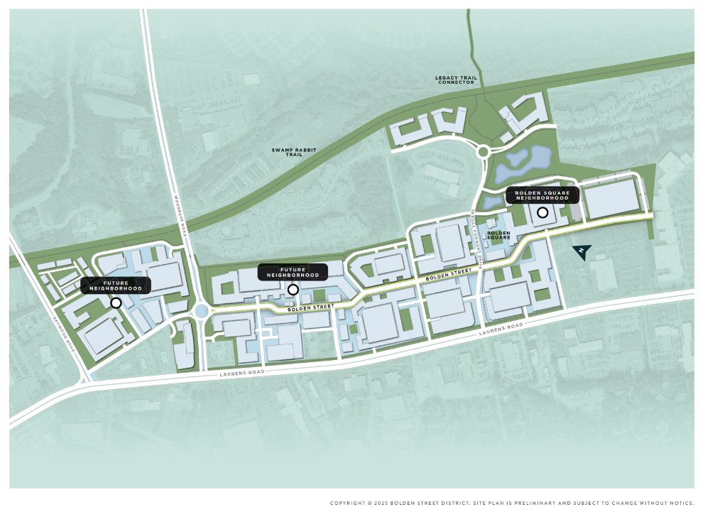 Verdae's Bolden Street District in Greenville starts 2026