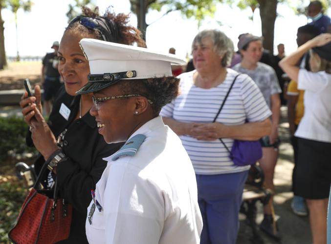 Photos: Dedication of "Lilly" statue donated by artist Mary Whyte ...