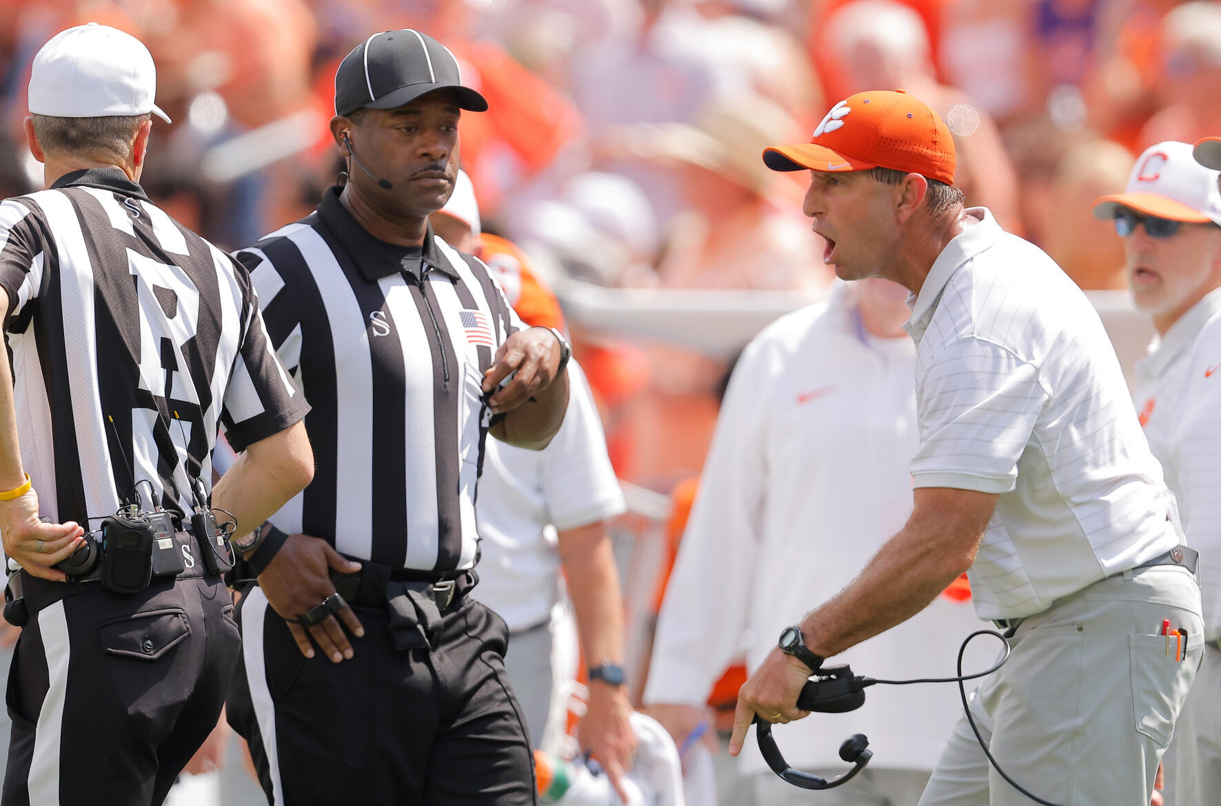 Clemson head coach Dabo Swinney rips college football refs