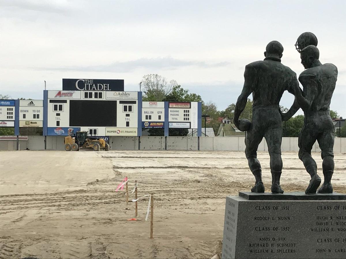 Citadel football will rise up on new stadium turf by at least a foot ...