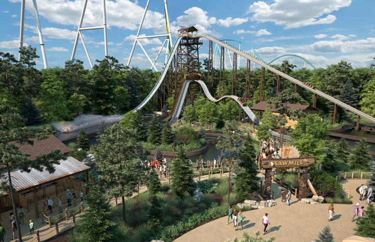 Carowinds unveils new log flume roller coaster for 2027