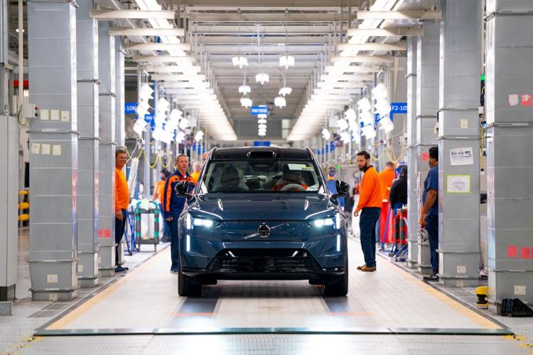 Volvo starts production of electric EX90 at $1.2B SC factory