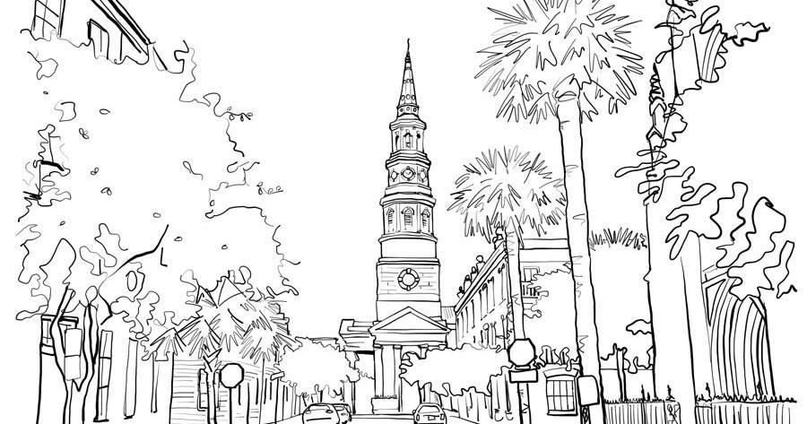 Get your crayons ready for these Charleston coloring pages