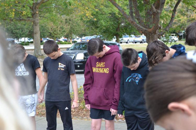 Students at Kennedy Middle School come out for See You at the Pole