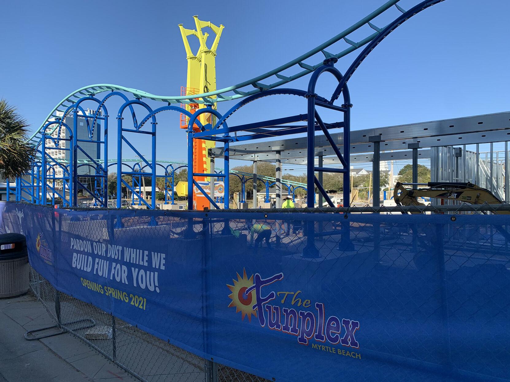 Funplex in Myrtle Beach shaping up for early May opening; key downtown ...