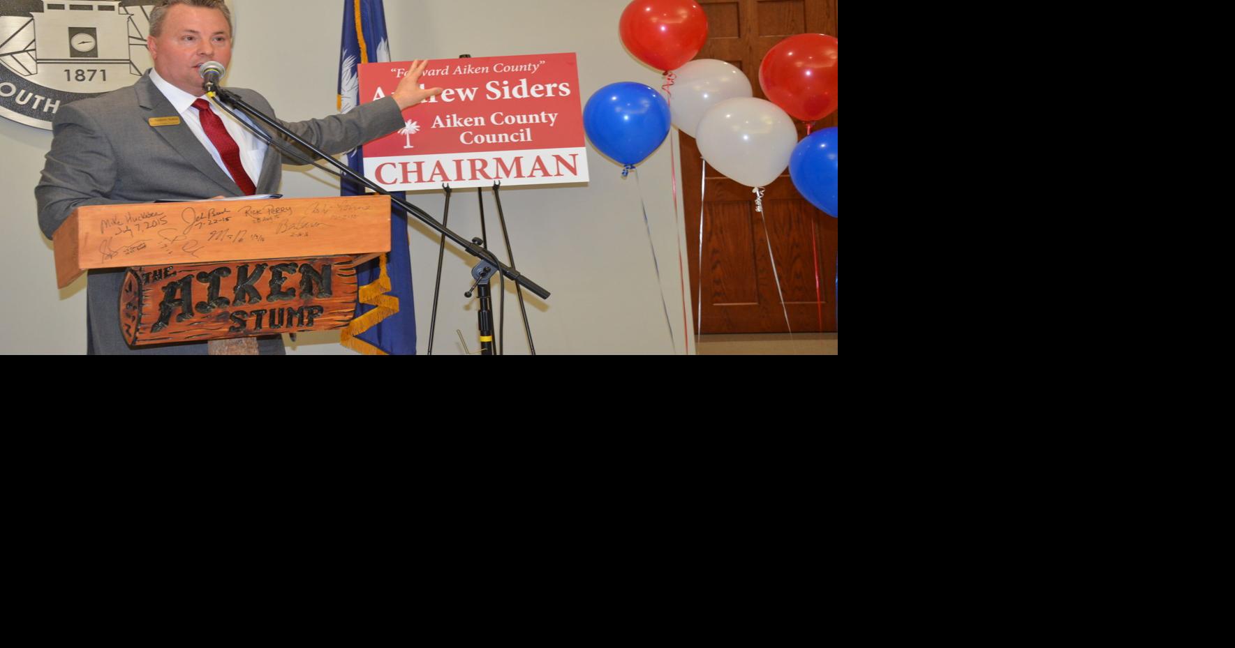 Andrew Siders formally announces run for Chairman of Aiken County Council