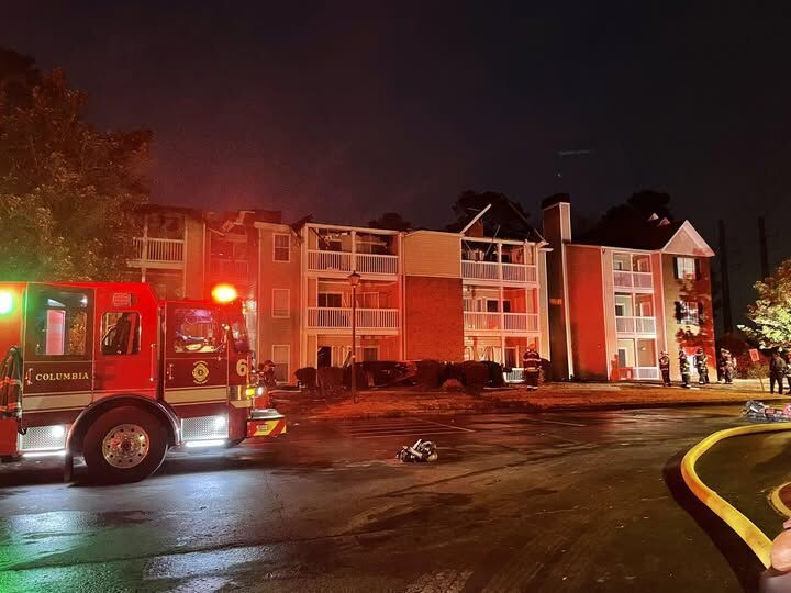 Apartment fire in St. Andrews area of Columbia displaces 38