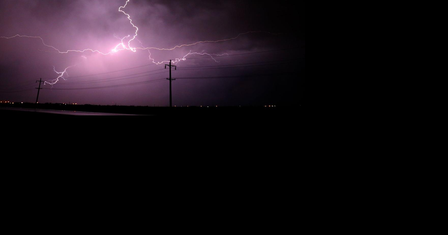 Rain is falling and thunder is cracking as temps set to drop