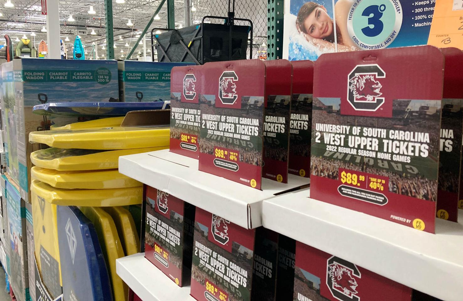 South Carolina Gamecock football tickets now on sale at Costco