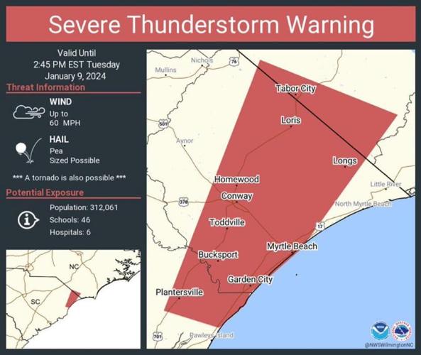 Storm could bring high winds, tornadoes to Myrtle Beach area