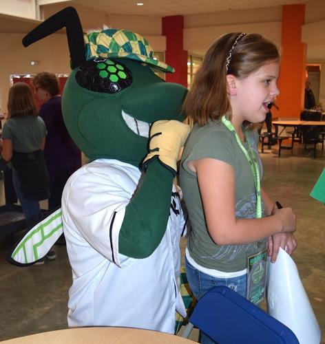 GreenJackets' Auggie treats Horse Creek Academy students with after ...
