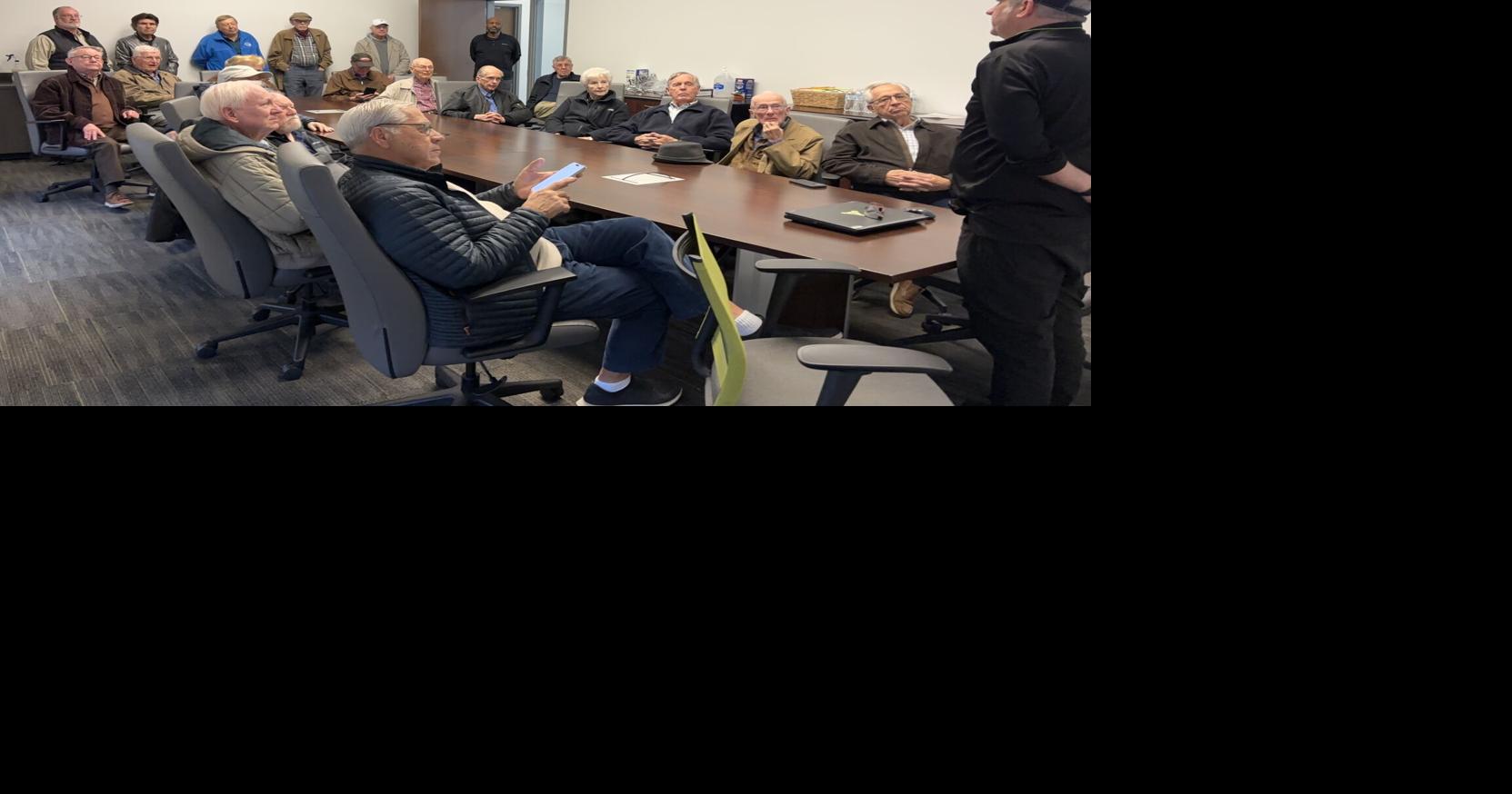 Senior Men's Club members tour Autoneum plant