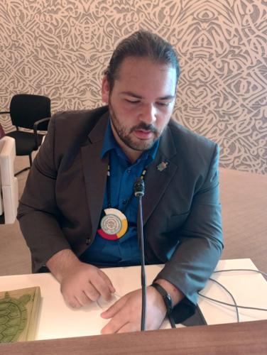 Local native talks indigenous rights at UN summit