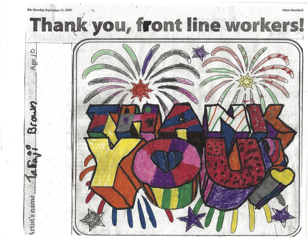 Thank you, front line workers coloring contest entries | Photo ...
