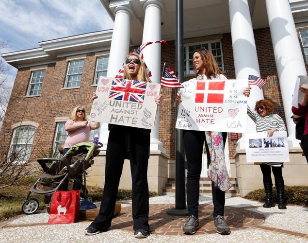 Protest outside Sen. Graham's office