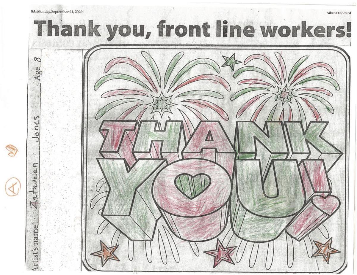 Thank you, front line workers coloring contest entries | Photo ...