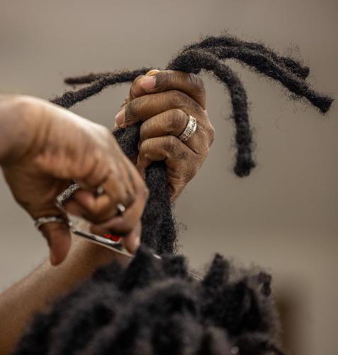 The Citadel football players donate hair to cancer patients