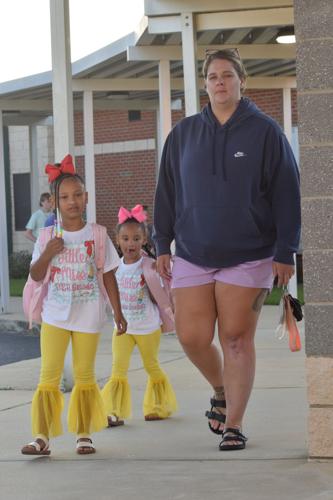 Superintendent makes appearances on first day of school