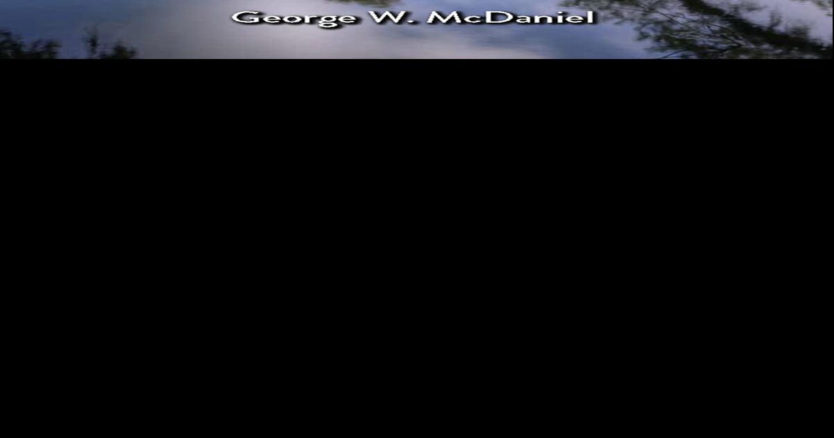 Interview with Author George W. McDaniel