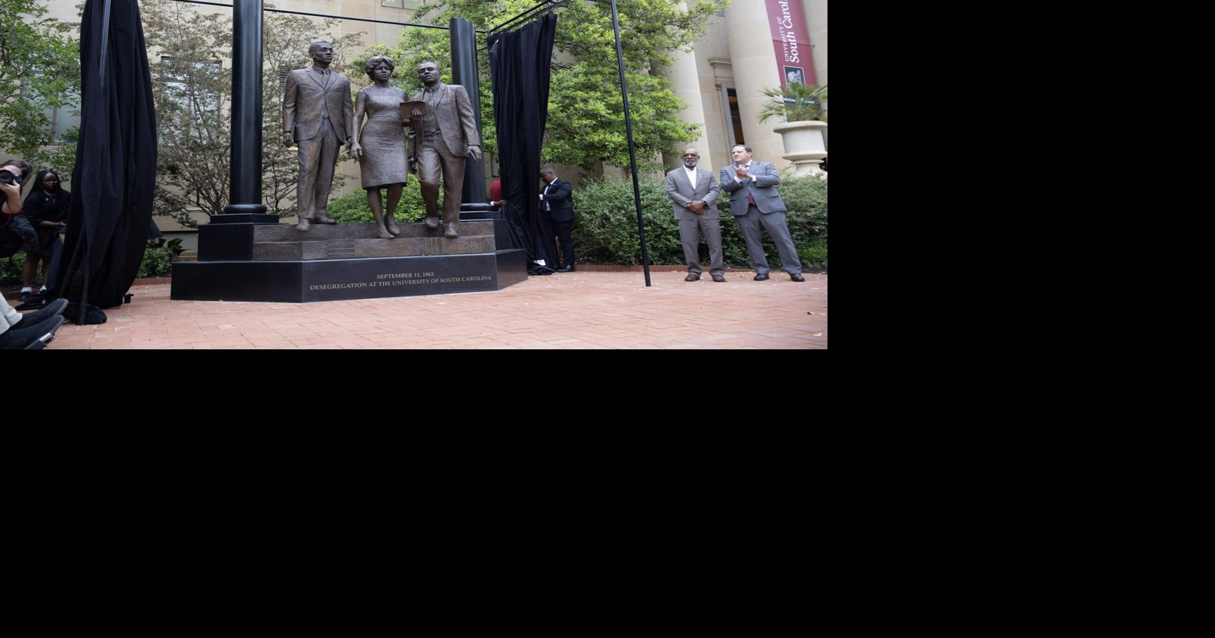USC shows statue of 3 Black students who desegregated campus