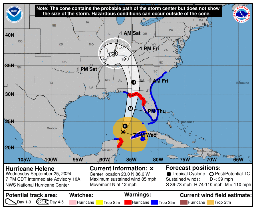Hurricane Helene path to bring severe weather to SC