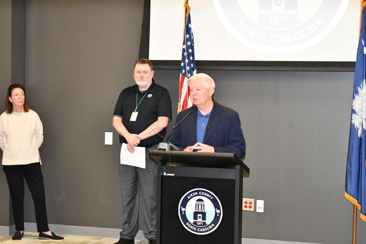 Sen. Graham briefed on Aiken County hurricane recovery.