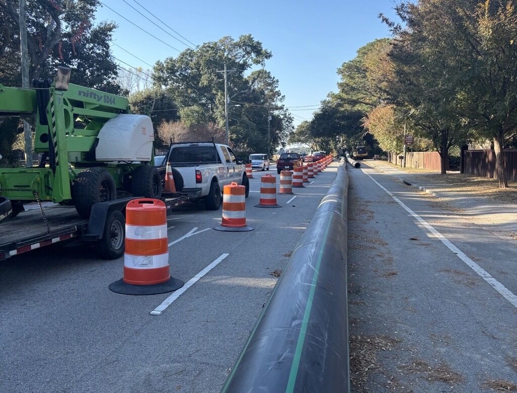Lane closed on Harbor View Road to install new sewage pipe