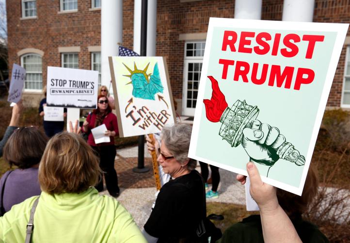 Protest outside Sen. Graham's office