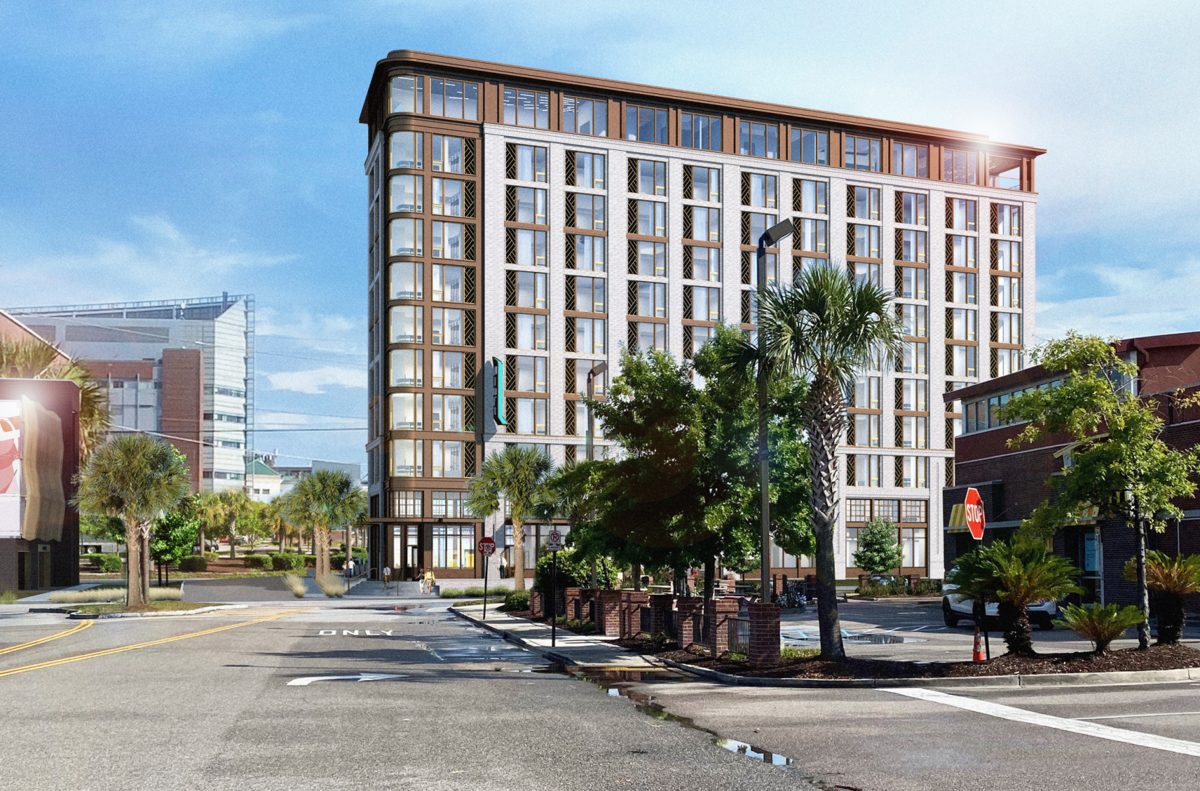 Design for Aloft hotel with rooftop lounge in downtown Charleston ...