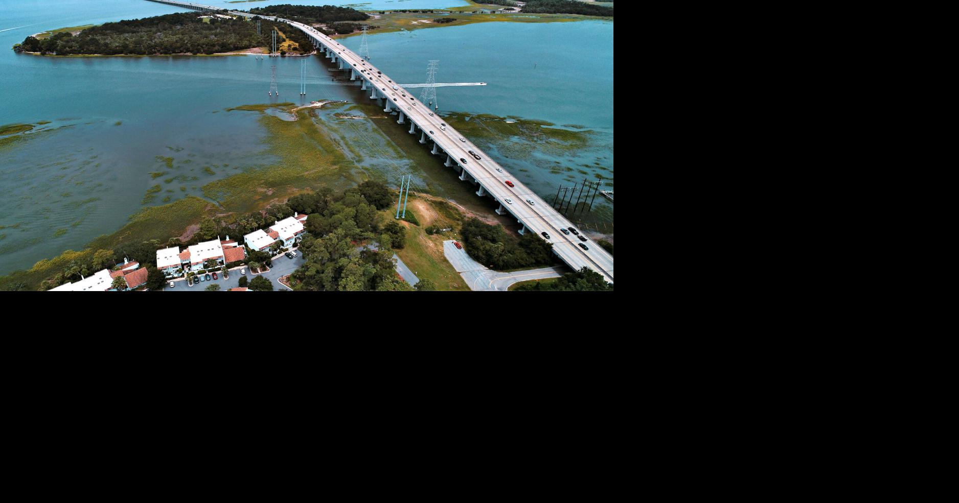 Fender protecting Hilton Head Island bridge damaged by barge