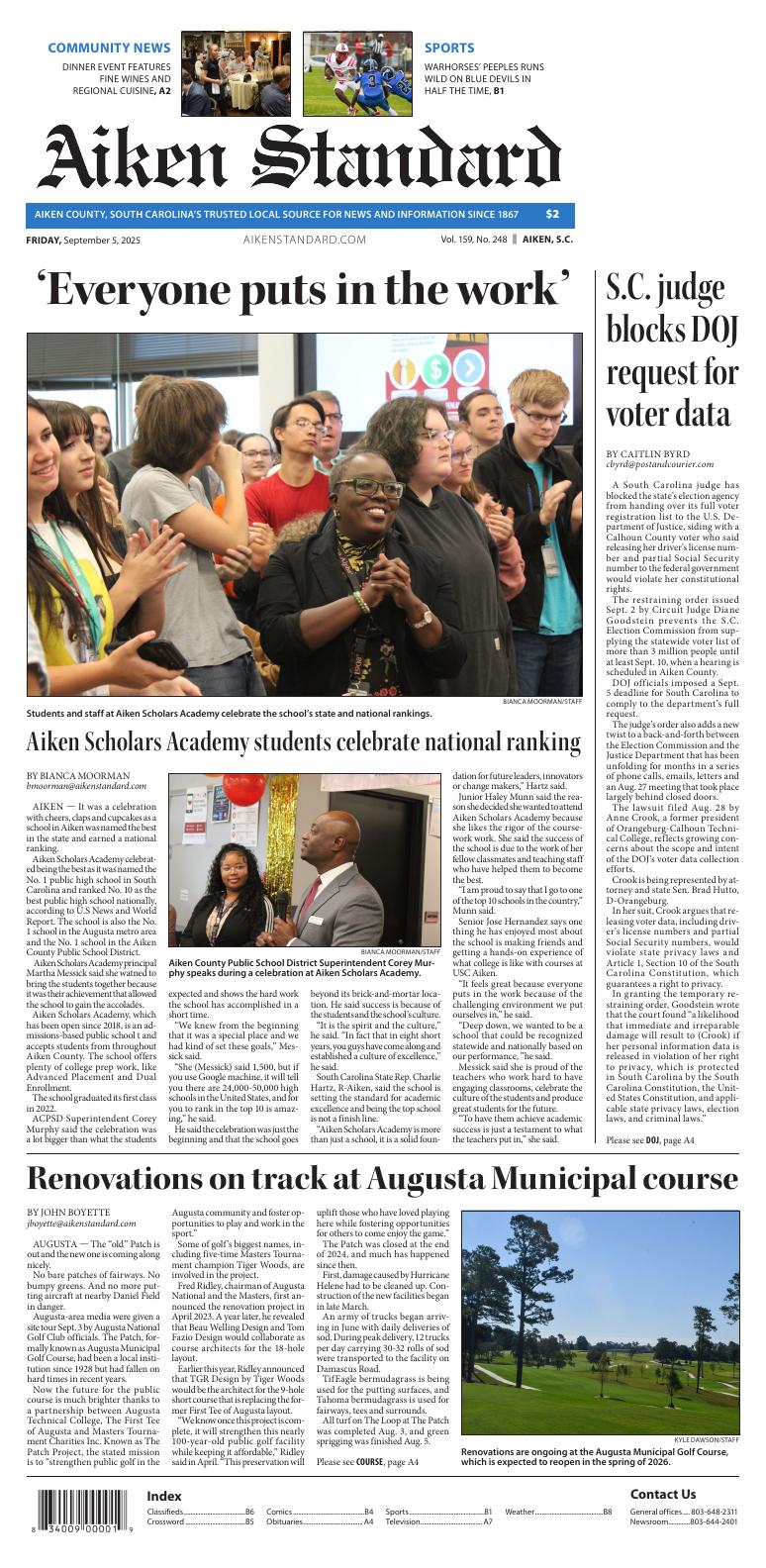 Page A1 | Aiken Standard ePaper