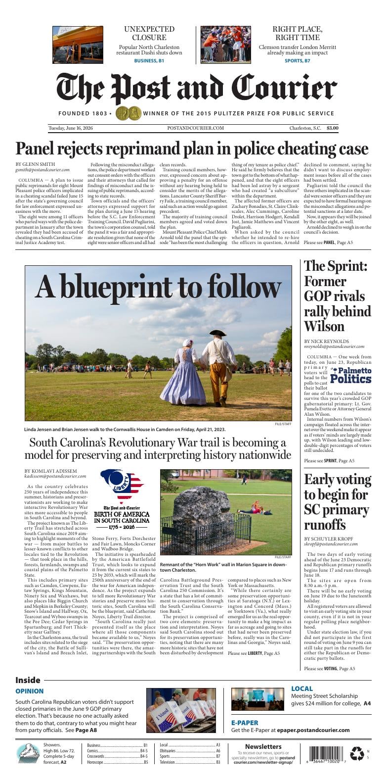 Page A1 | E‑Paper – The Post and Courier | Full Digital SC’s Top Newspaper