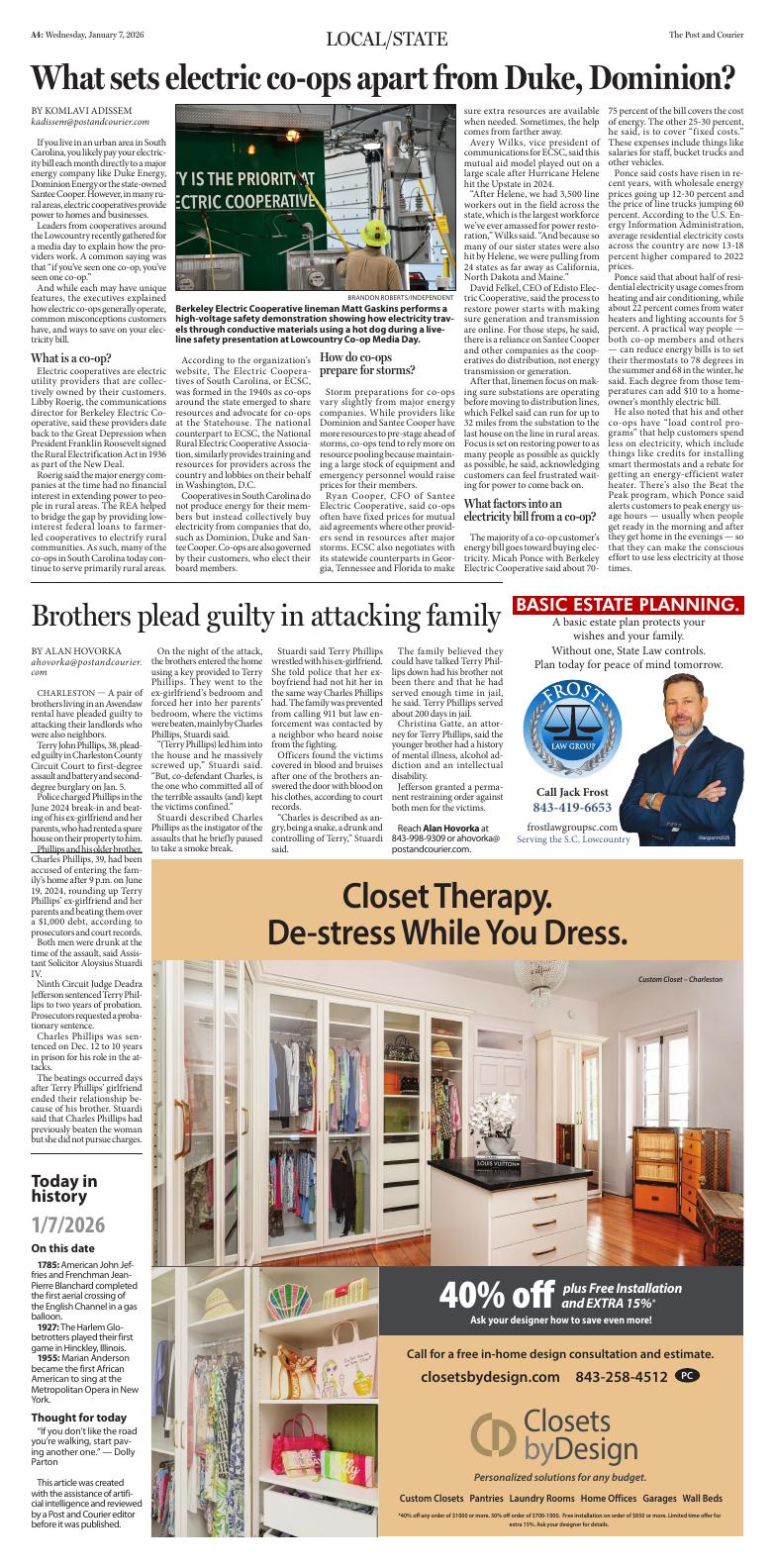 Page A4 | E‑Paper – The Post and Courier | Full Digital SC’s Top Newspaper