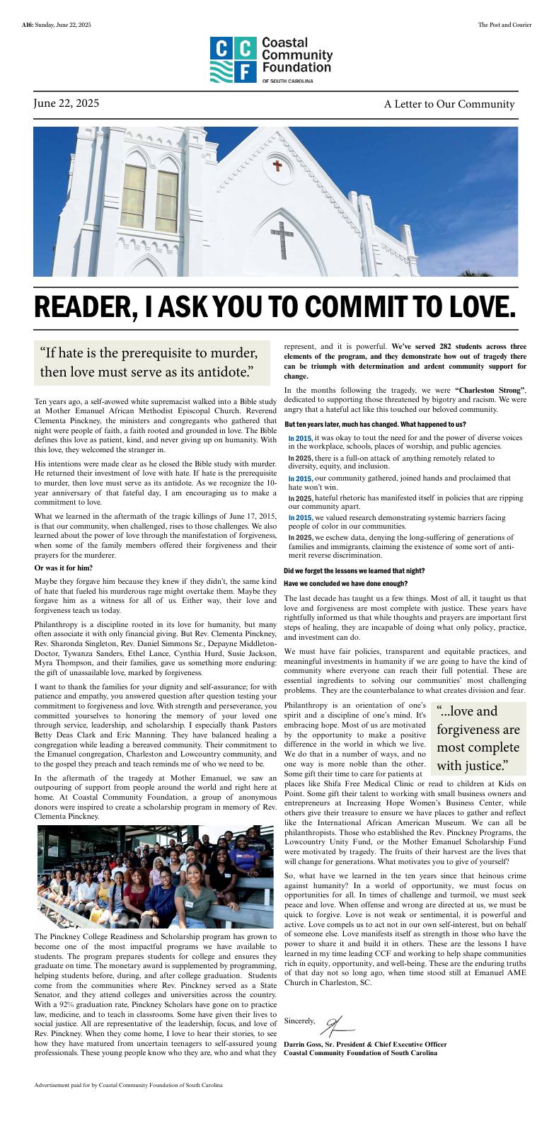 Page A16 | E‑Paper – The Post and Courier | Full Digital SC’s Top Newspaper