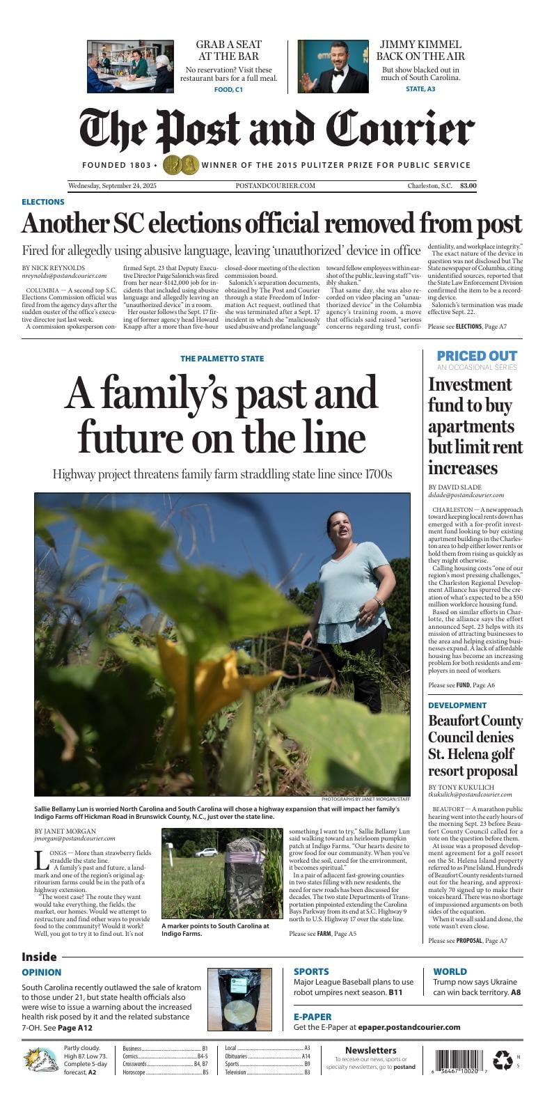 Page A1 | E‑Paper – The Post and Courier | Full Digital SC’s Top Newspaper