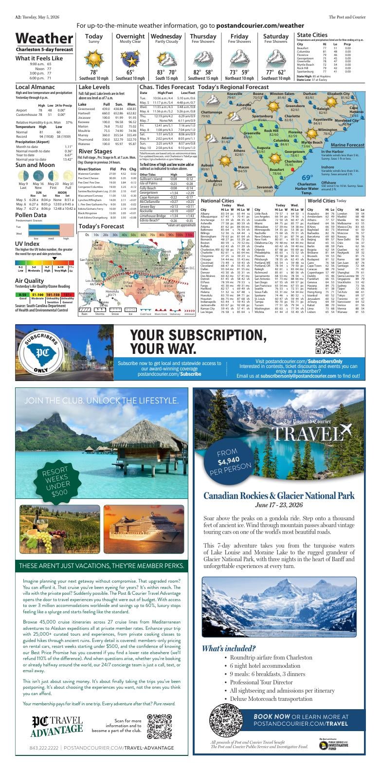 Page A2 | E‑Paper – The Post and Courier | Full Digital SC’s Top Newspaper